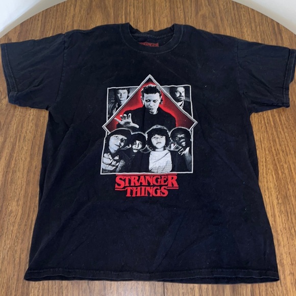Hot Topic | Tops | Large Black Stranger Things Shirt Hot Topic | Poshmark